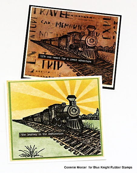 crafty goodies: Antique Train by Blue Knight Rubber Stamps~