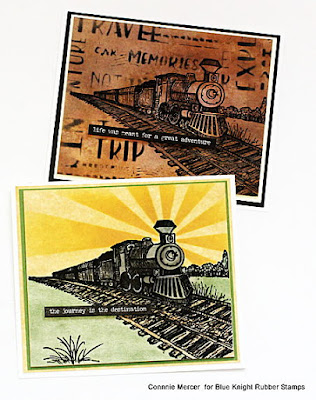 crafty goodies: Antique Train by Blue Knight Rubber Stamps~
