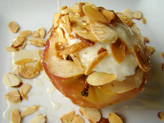 Toasted almond baked apple