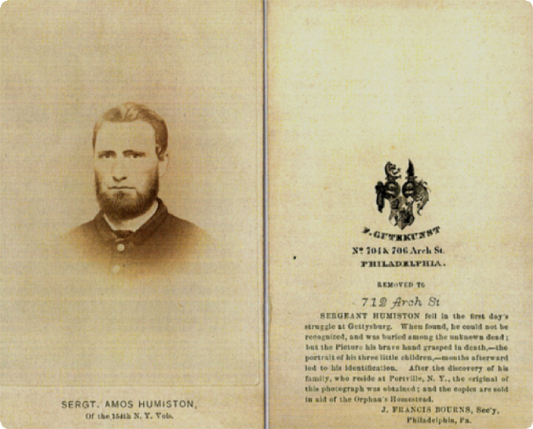 The Civil War of the United States: Amos Humiston, died in Battle of ...