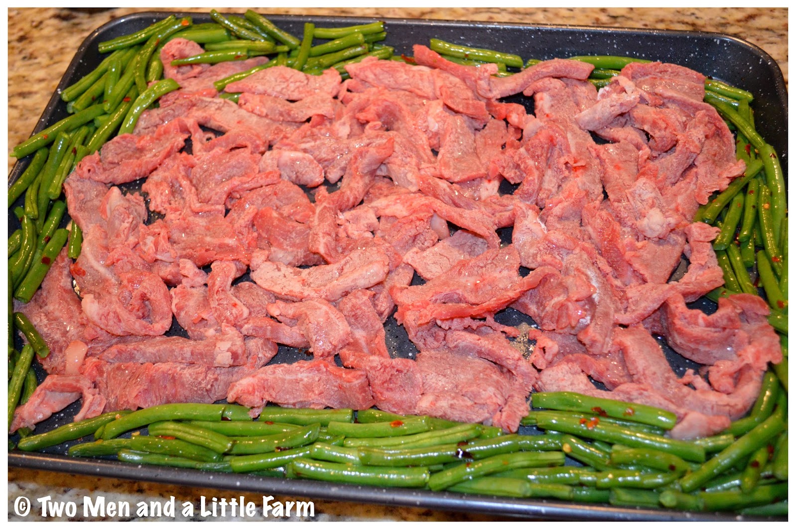 Two Men and a Little Farm: SHEET PAN MONGOLIAN BEEF RECIPE