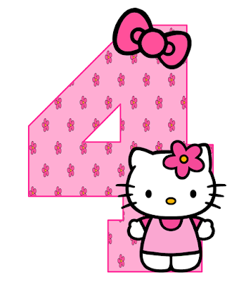 Kits imprimibles gratis : Números de Hello Kitty
