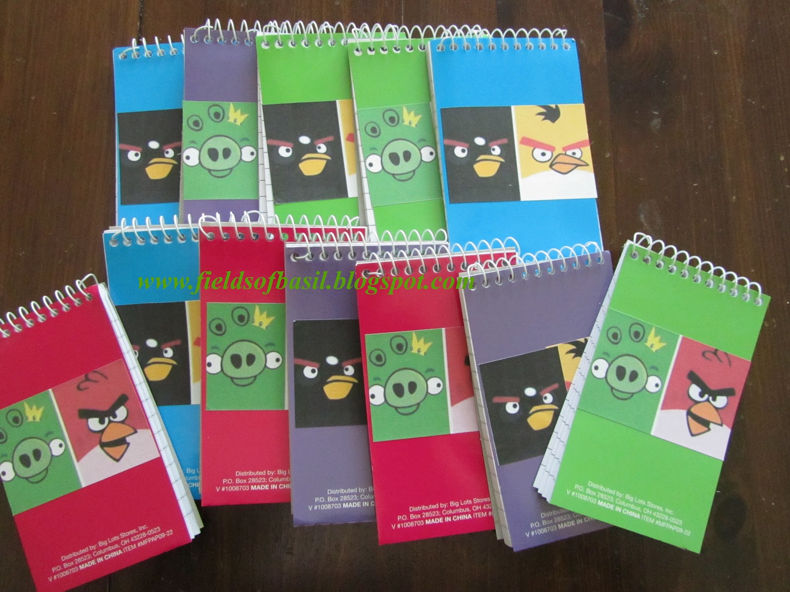 Fields of Basil: Angry Bird Toothpicks and Memo Pads