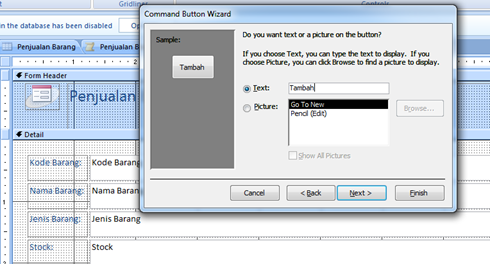 BELAJAR MEMBUAT BUTTON PADA FORM MICROSOFT ACCESS | KUMINTO