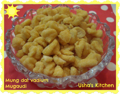 USHA'S KITCHEN: Mung Wadi or Mungaudi.