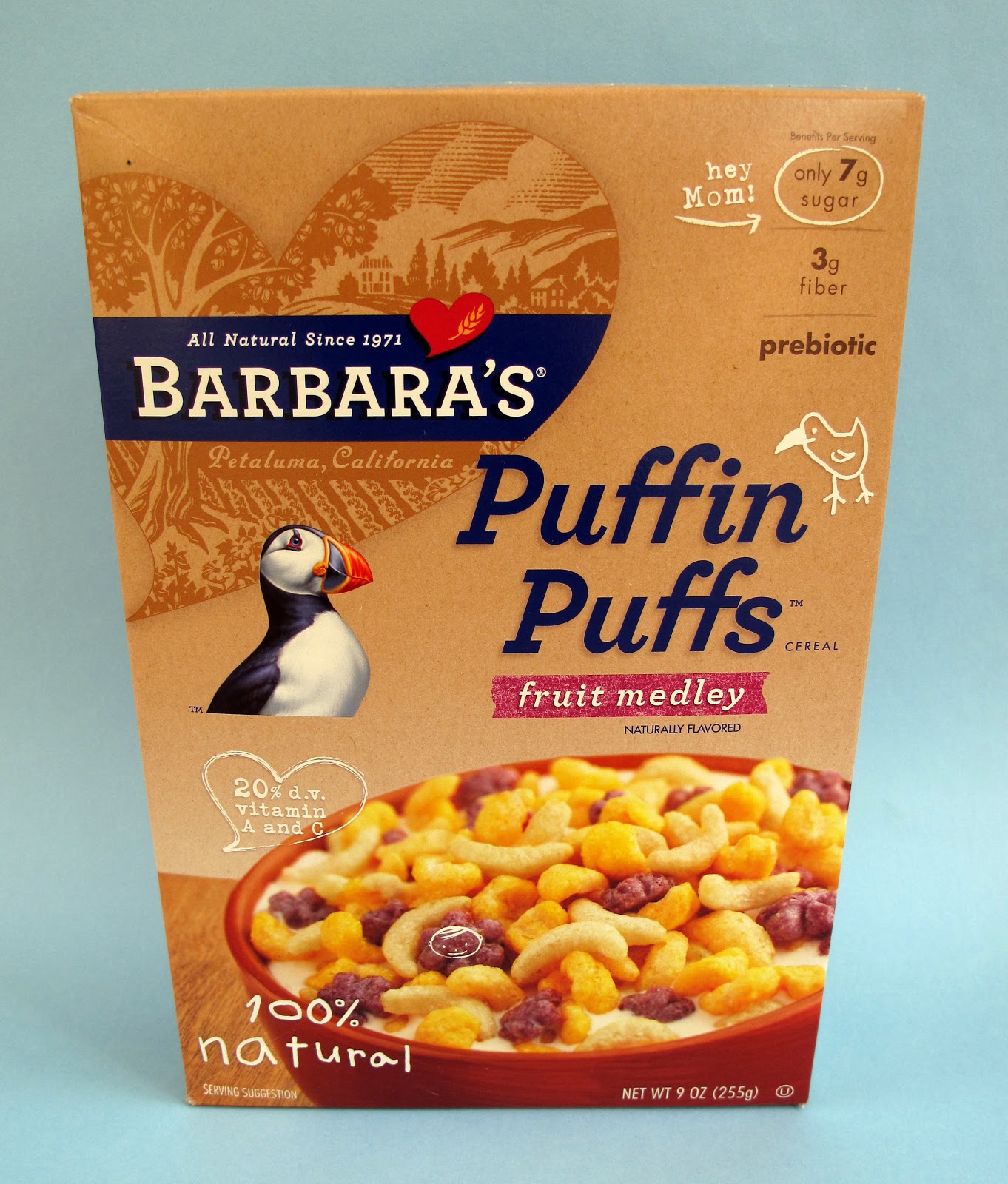 The Laziest Vegans in the World: Barbara's Puffin Puffs Fruit Medley Cereal
