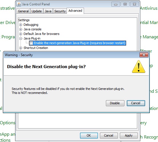 Forms hangs with java digital signature certificate error