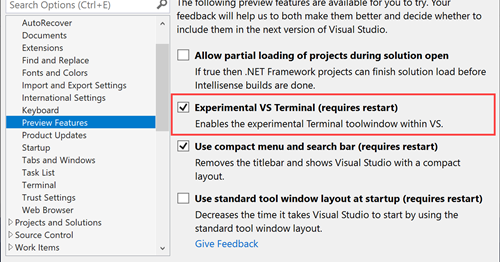 Jaliya's Blog: Introducing Visual Studio Terminal