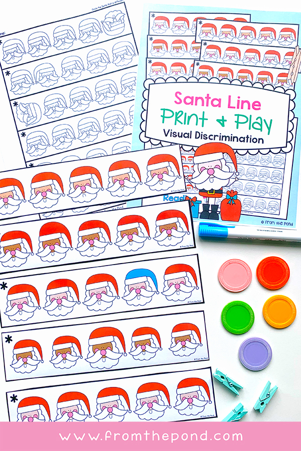 Christmas Pre Reading Activity Cards | From the Pond