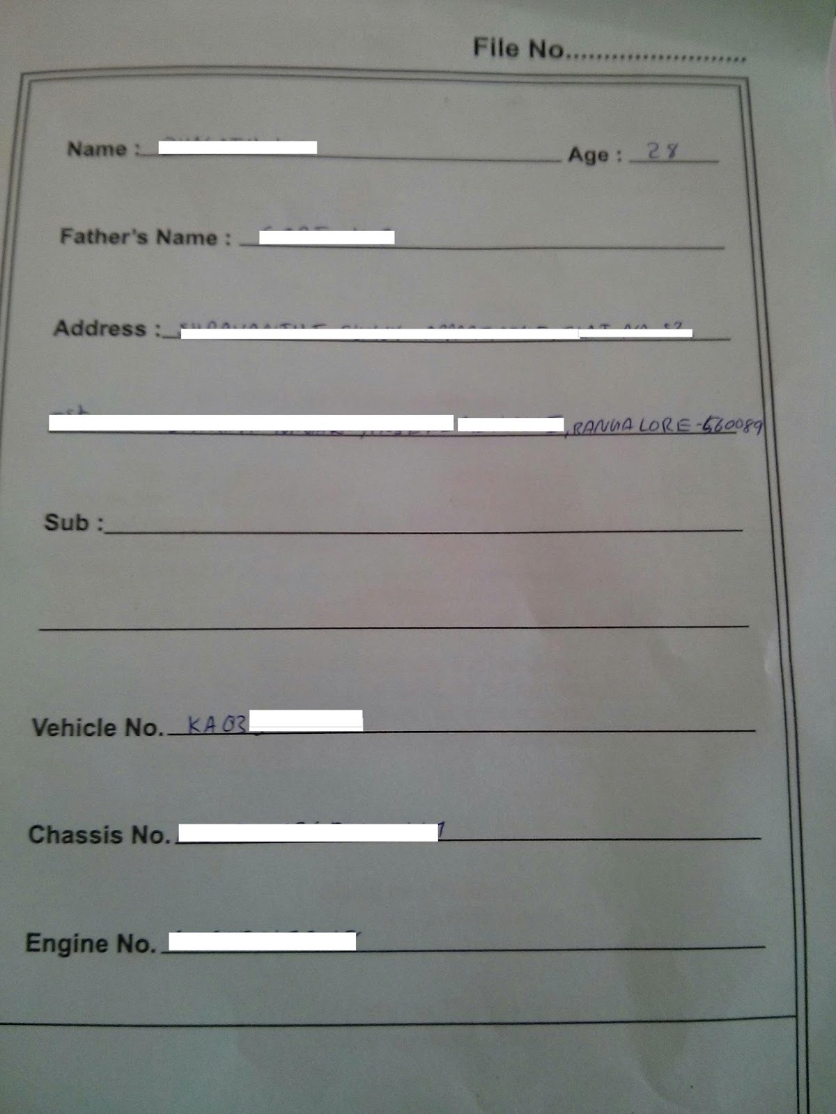 My Experience To Help Others: Two wheeler ownership change/transfer ...