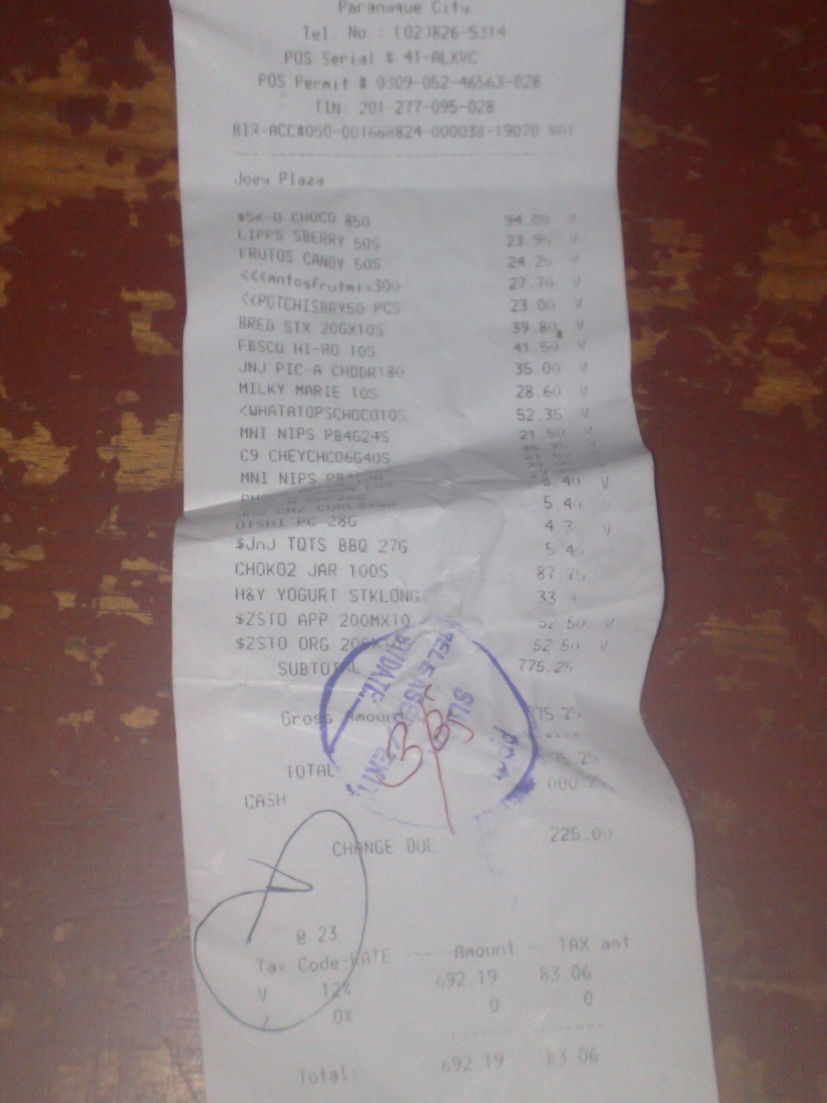 Gwyn Tolentino Reyes-Ponce: Receipts Receipts On Gianne's Party