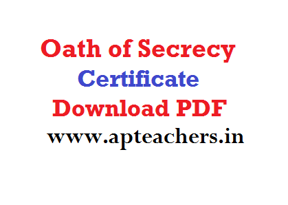 Oath of Secrecy Certificate and Form Download PDF Oath of Secrecy for ...