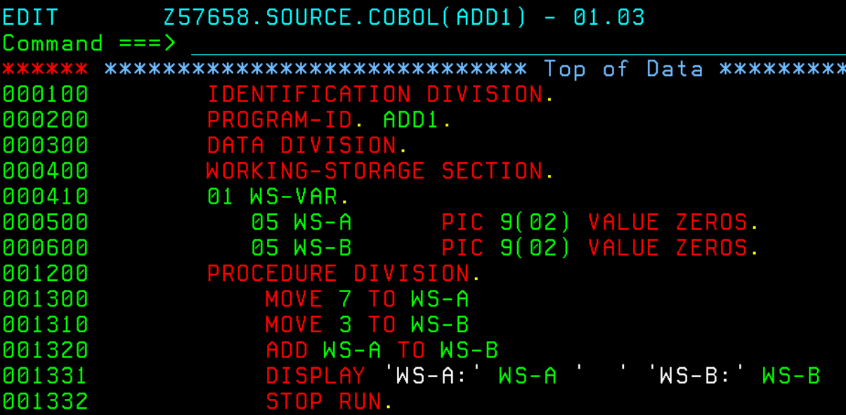 Z/Os Mainframe: COBOL PROGRAMMING