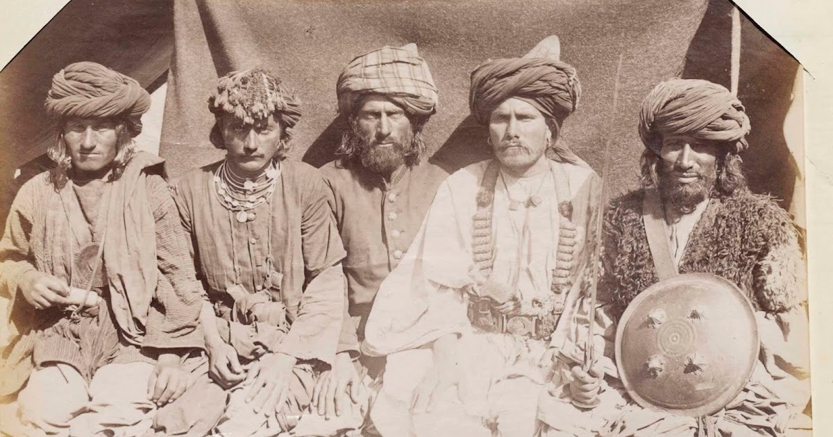 Wazir leaders and fighters, Waziristan, 1891 | History of Pashtuns