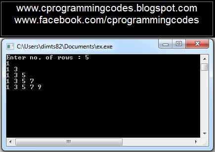 Algorithm for number pyramid
