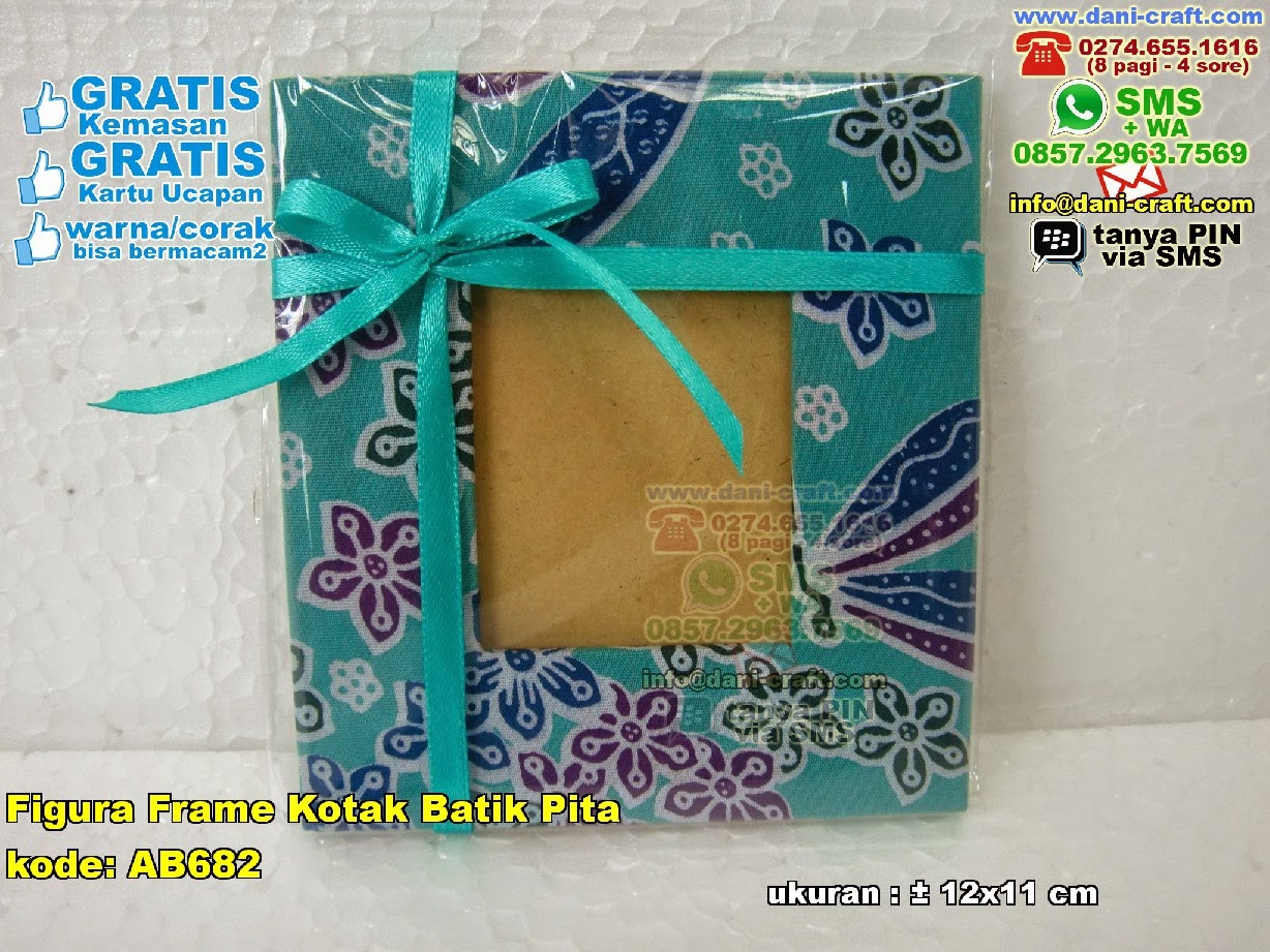 Figura Frame Kotak Batik Pita | Souvenir Pernikahan