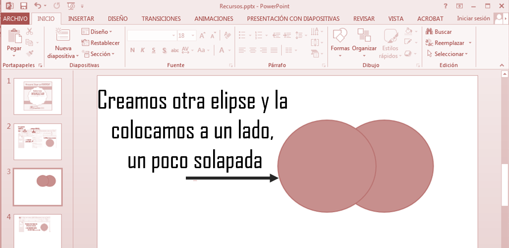 Minitutorial Powerpoint. Combinar formas: INTERSECTAR | Cortar, Coser y Crear