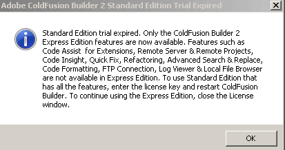 ColdFusionism: ColdFusion Builder Express Edition: A Free Version of ...