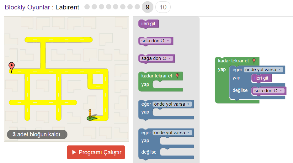 Çözüm Noktası: Blockly Oyunu Cevapları