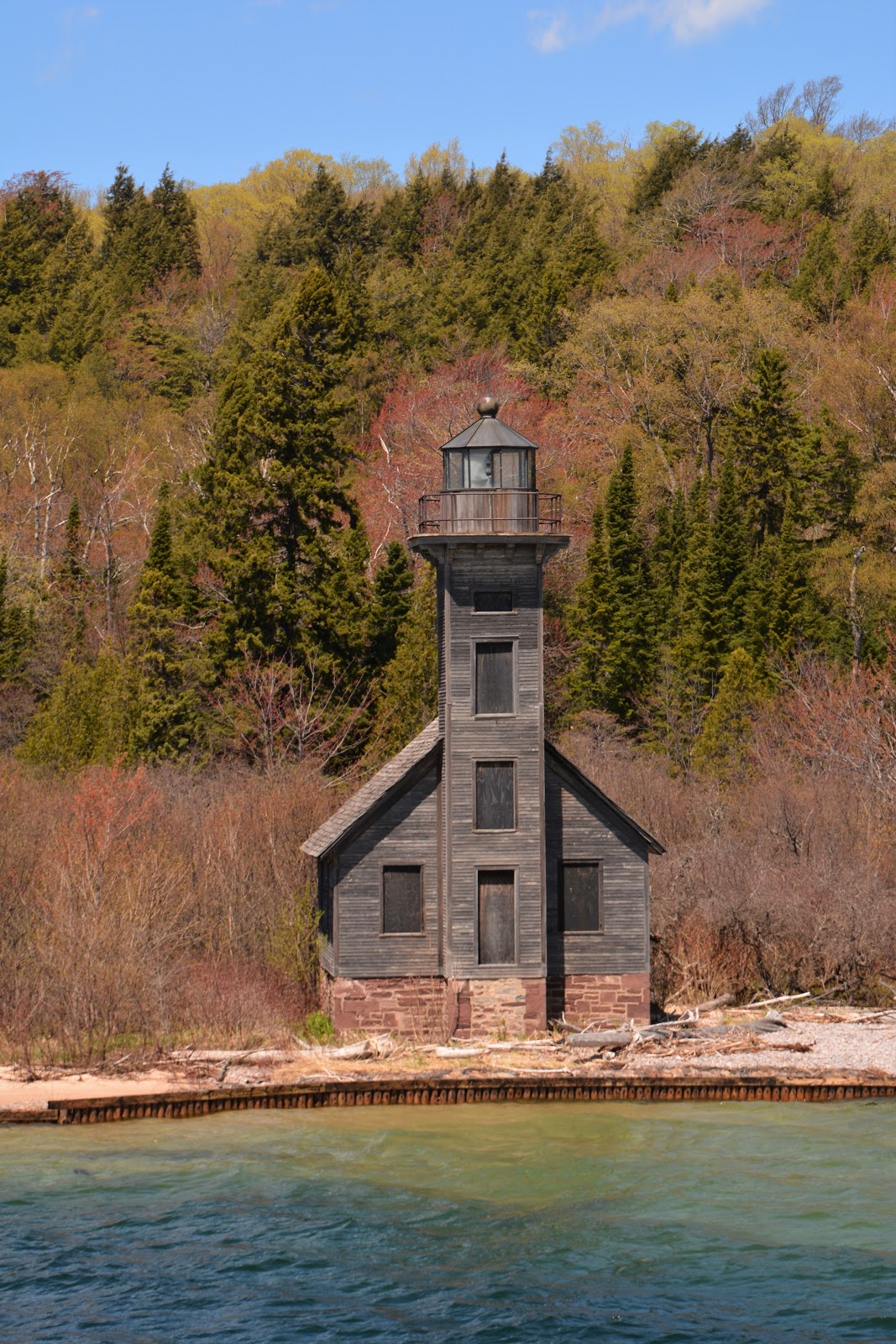 WC-LIGHTHOUSES: GRAND ISLAND EAST CHANNEL LIGHTHOUSE-GRAND ISLAND, MICHIGAN
