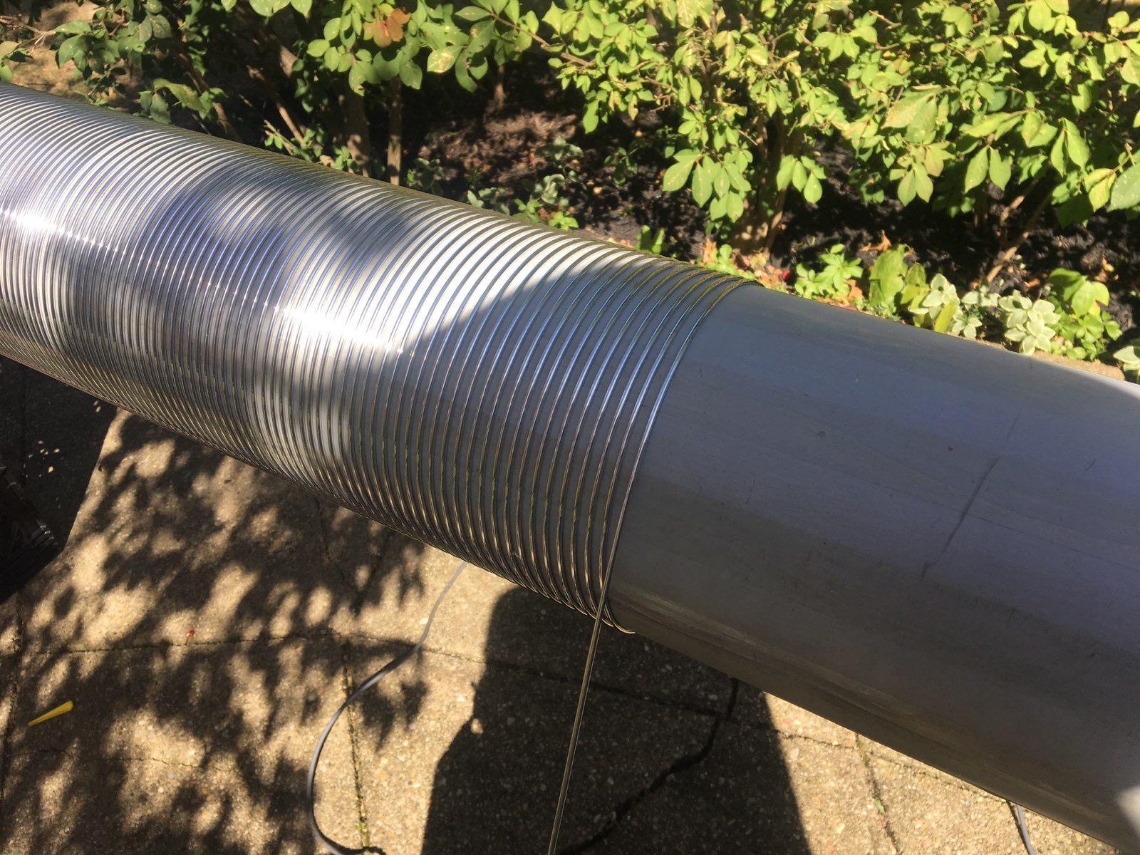 Coil Winding on Cantex 6 inch PVC Electrical Conduit