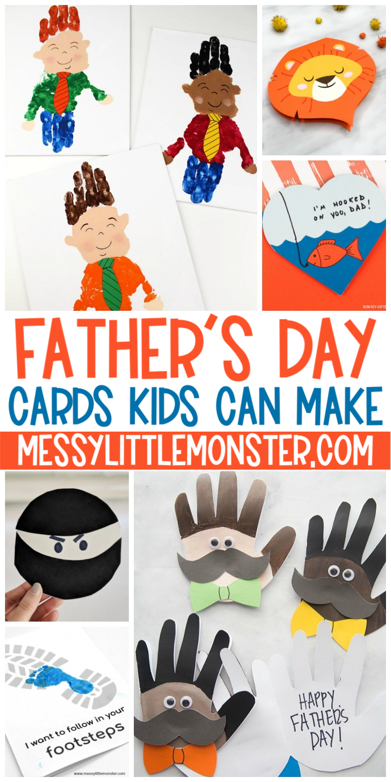 Cute Father's Day Cards for Kids to Make - Messy Little Monster