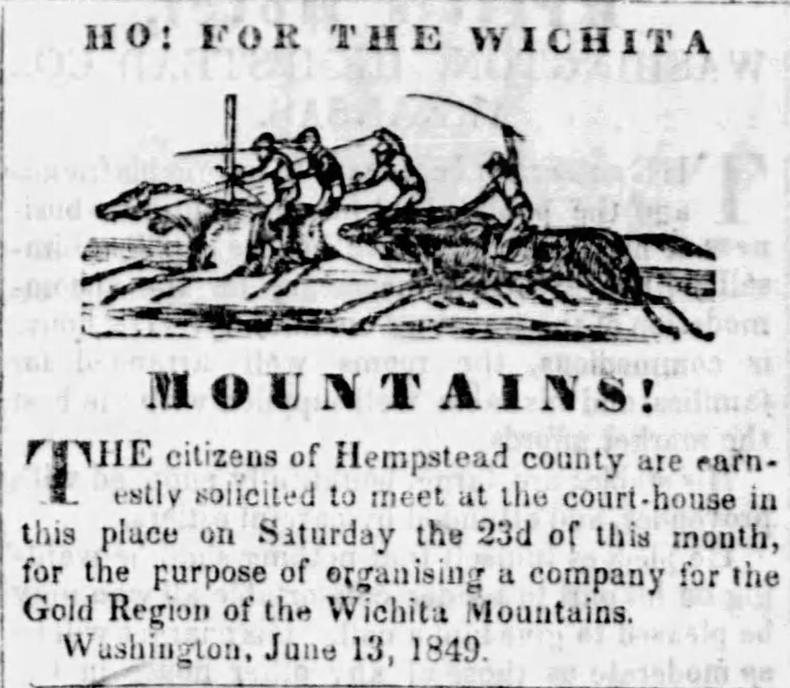 Gold Rush Advertisement 1849