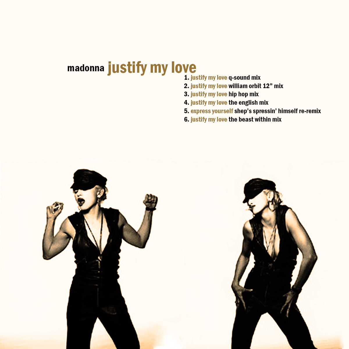 Madonna FanMade Covers: Justify My Love - Remixes