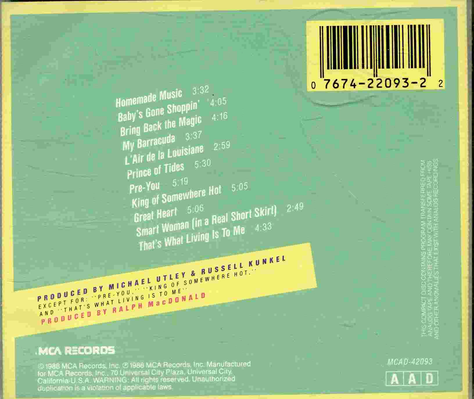 Classic Rock Covers Database: Jimmy Buffett - Hot Water (1988)