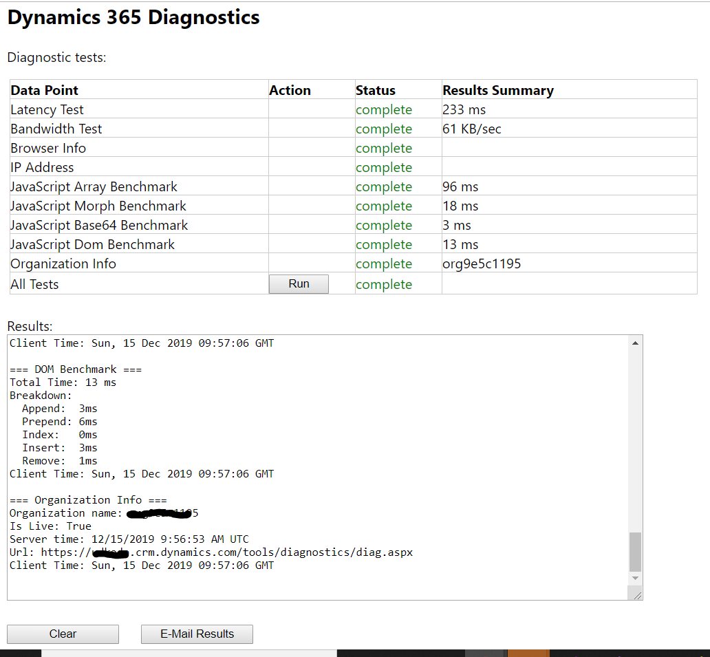 Dynamics 365 Customer Engagement Dynamics 365 Customer Engagement Diagnostics Tool For Online