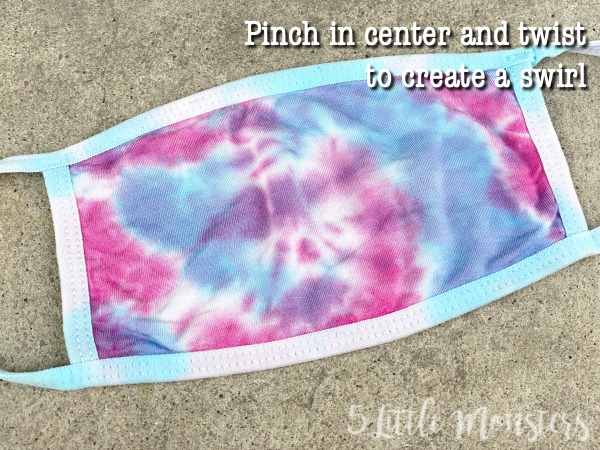 5 Little Monsters: How to Tie-Dye Face Masks