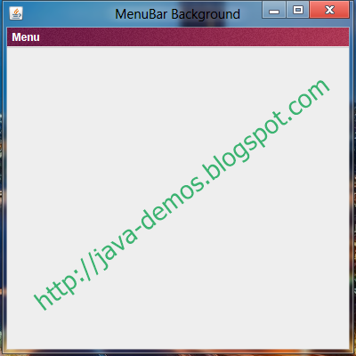 Set Background Image to JMenuBar — Java Demos