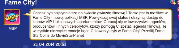 Korzuchowska MSP: Nowa aplikacja MSP - Fame City!