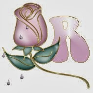 Alfabeto con rosa lila. - Oh my Alfabetos!