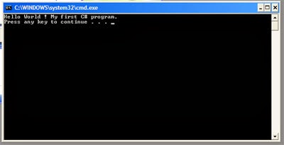 Write your first "Hello World" Program in Visual C#