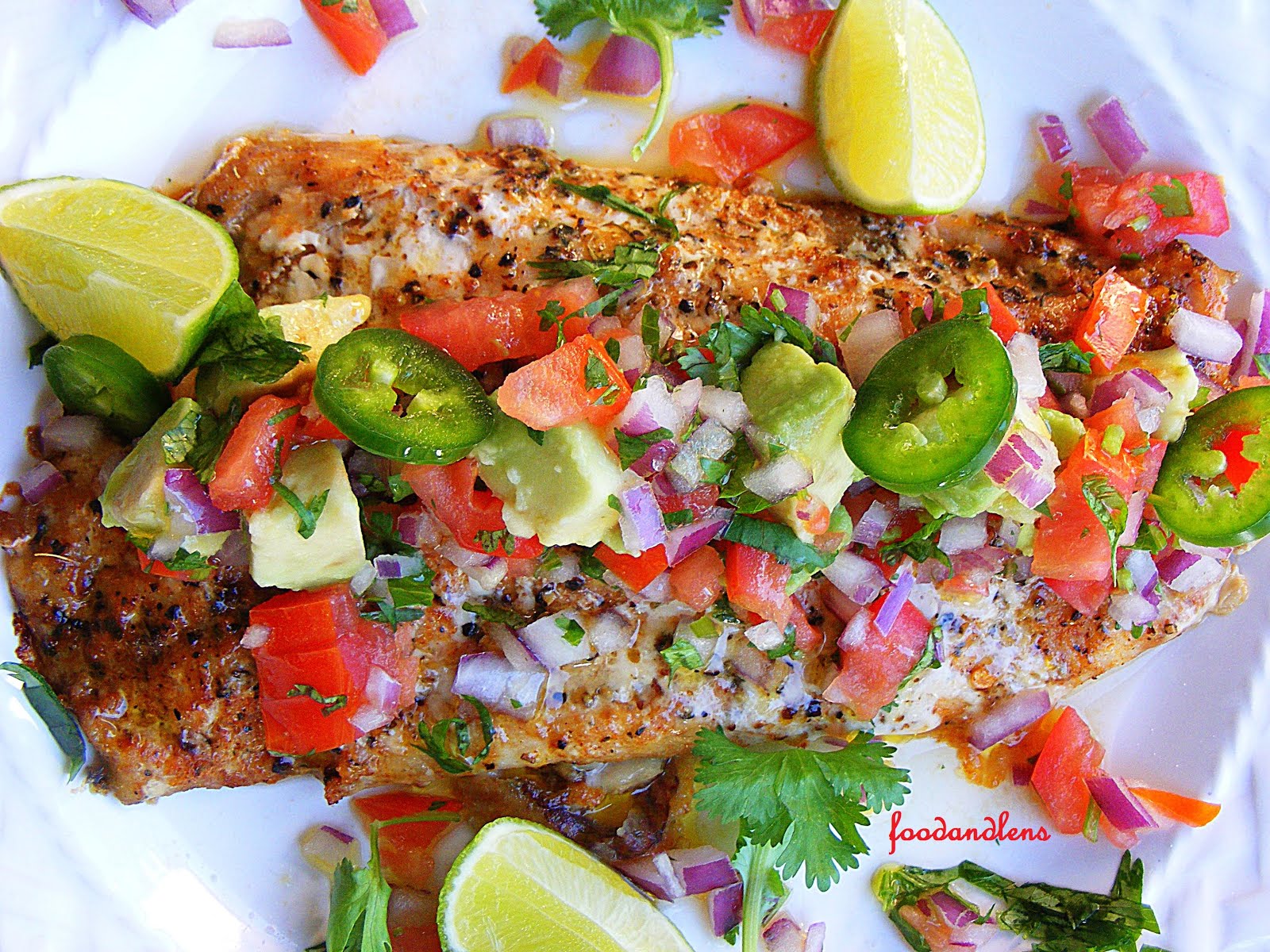 Food and lens: Tropical Fish Fillet.