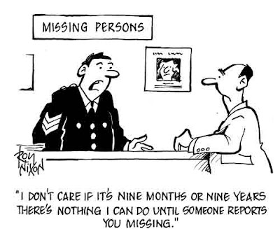 Roy Nixon's cartoon blog: Missing Person