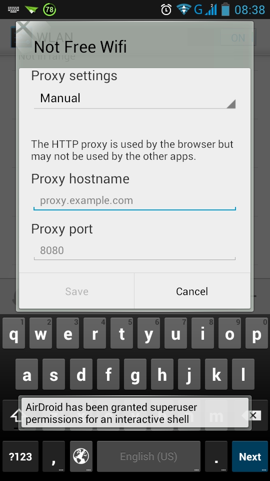 Android - How to change proxy