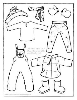 Sarah Pecorino Illustration: Printable: Winter Dress Up Girl