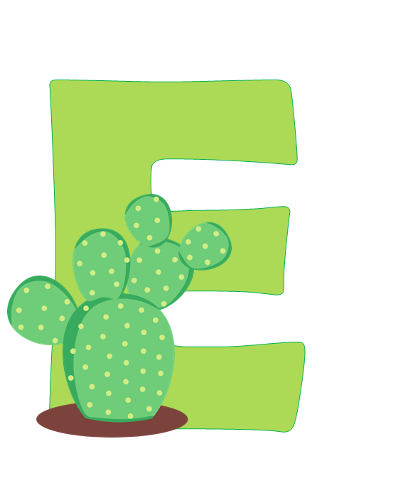 Kits imprimibles gratis : Abecedario cactus