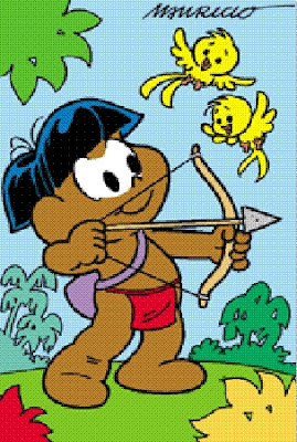 Baú da Web: Desenhos Dia do Índio com a Turma da Mônica para Colorir