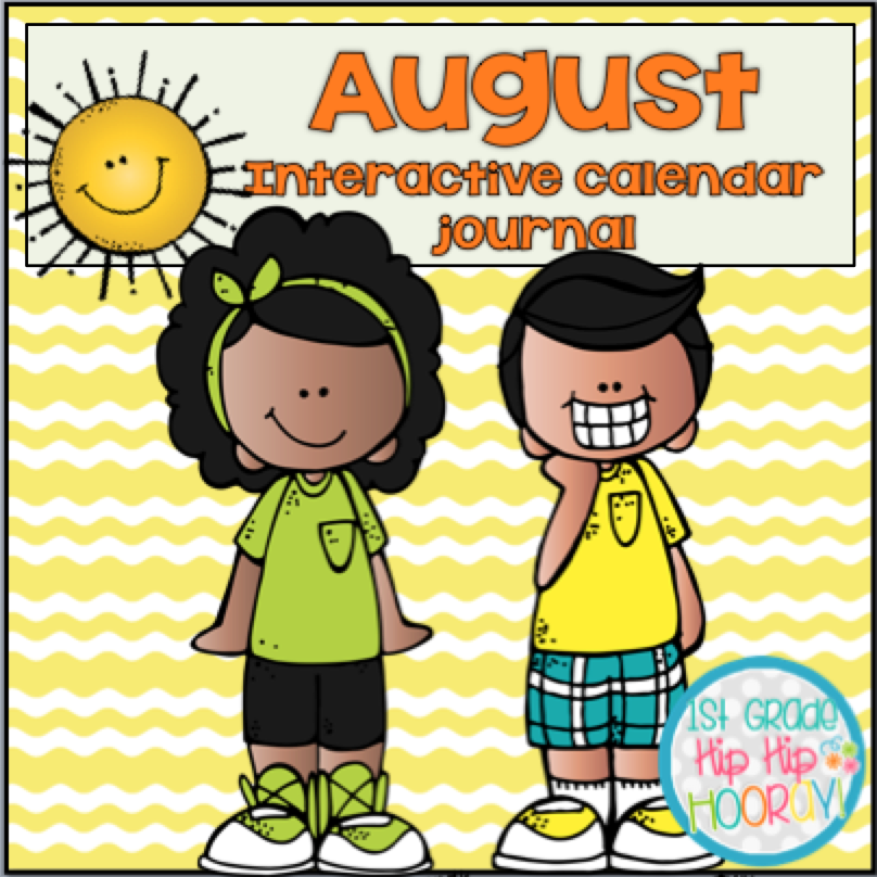 1st Grade Hip Hip Hooray August Calendar Interactive Journal 1st-grade-hip-hip-hooray-august-calendar-interactive-journal