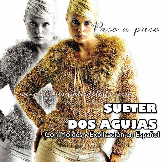 Sueter Femenino en Dos Agujas / Explicaciones en Español