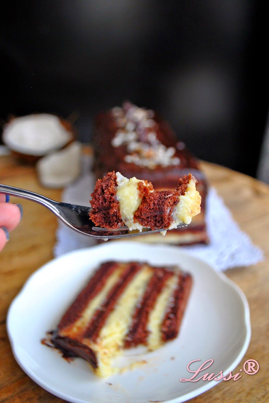 Lussi`s World of Artcraft: Торта "Баунти"/ Chocolate Bounty Cake