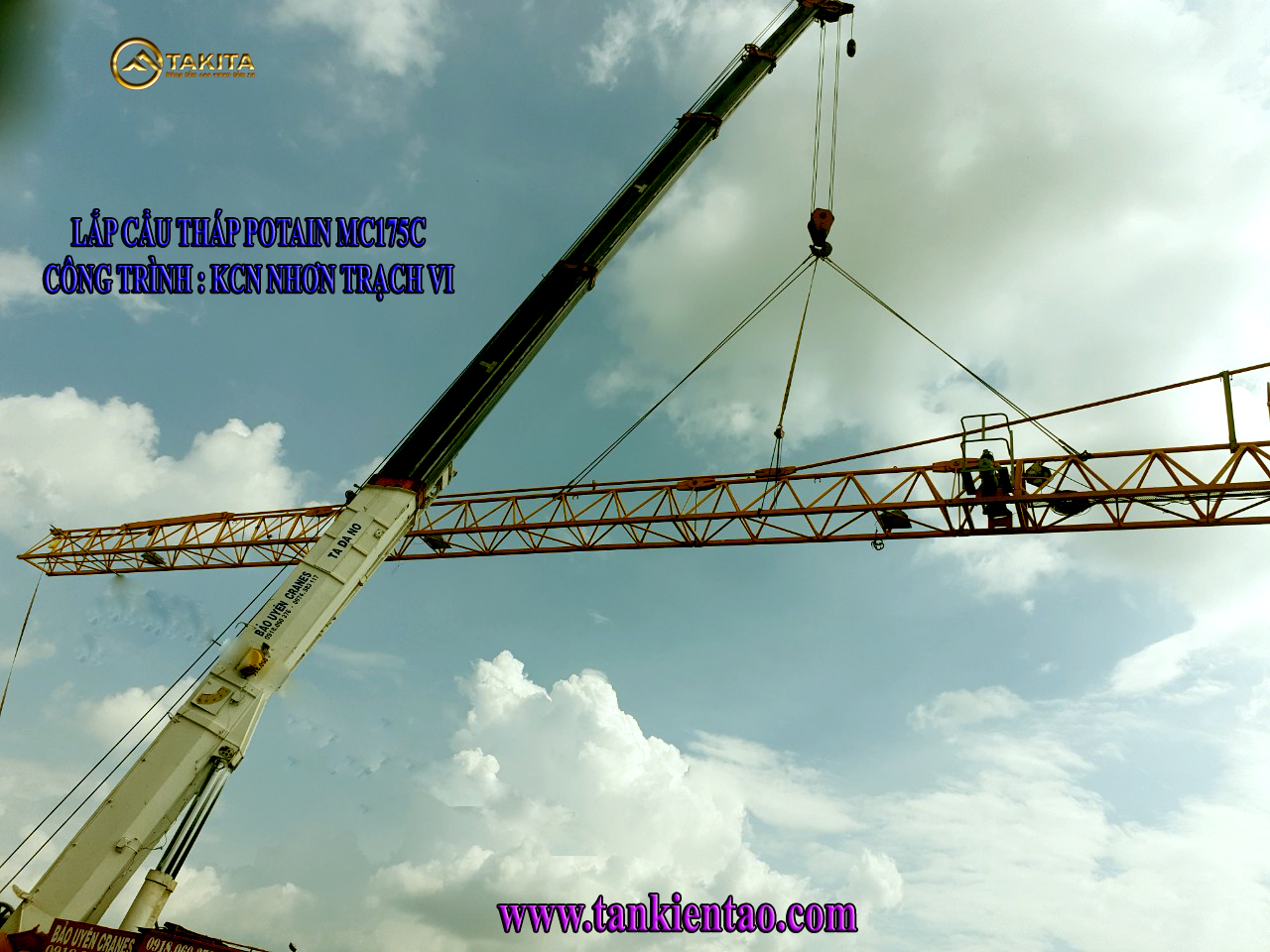 MUA BÁN, CHO THUÊ LẮP DỰNG CẨU THÁP, VẬN THĂNG, CẦN CPB: LẮP CẨU THÁP POTAIN MC175C
