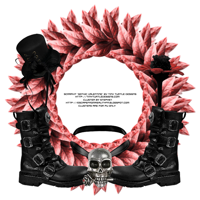Escape From Reality Blog: FTU 'Goth Valentine' Cluster Frames TTD