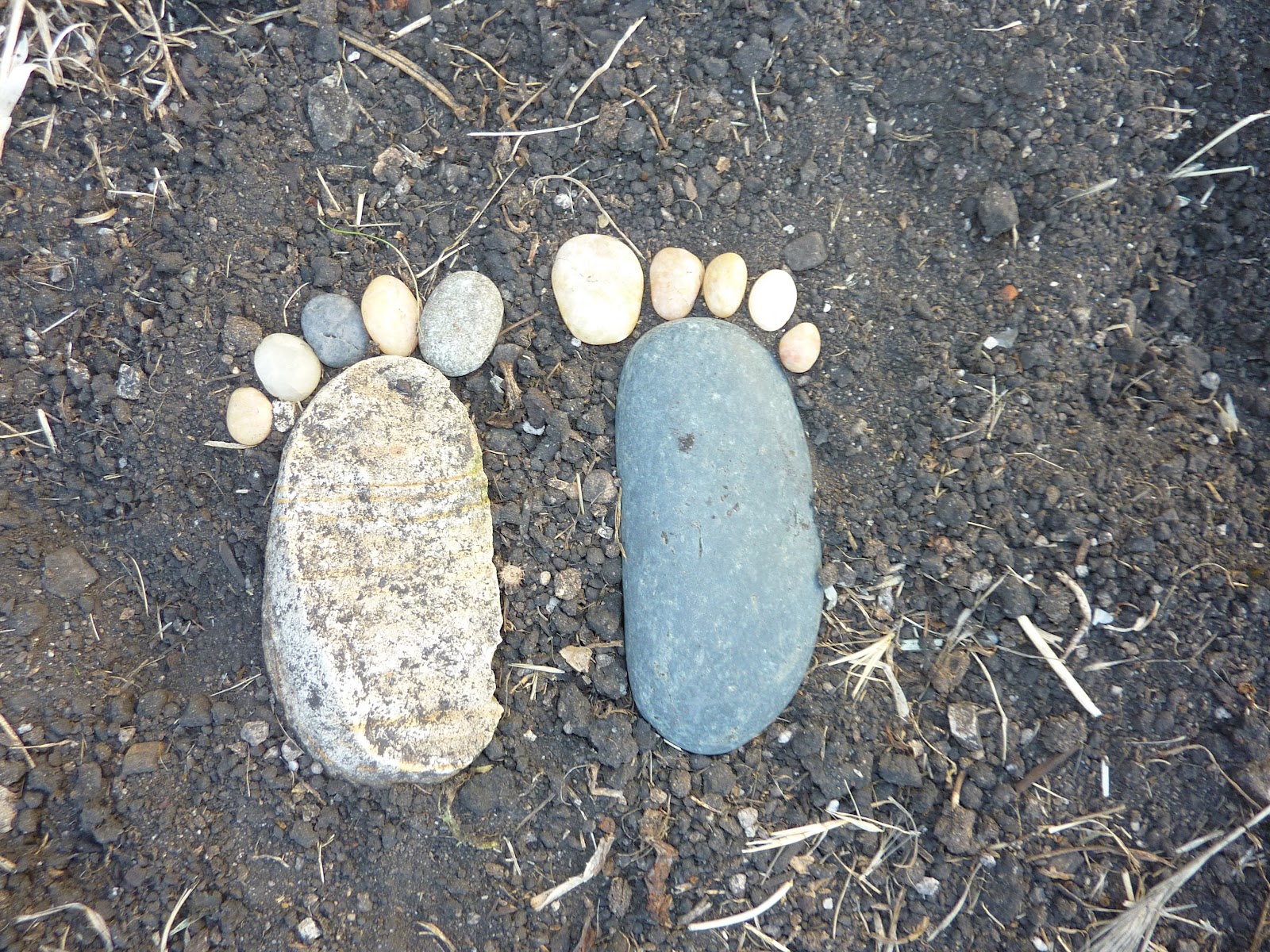 Simply Stoked: Rock Feet in the Garden
