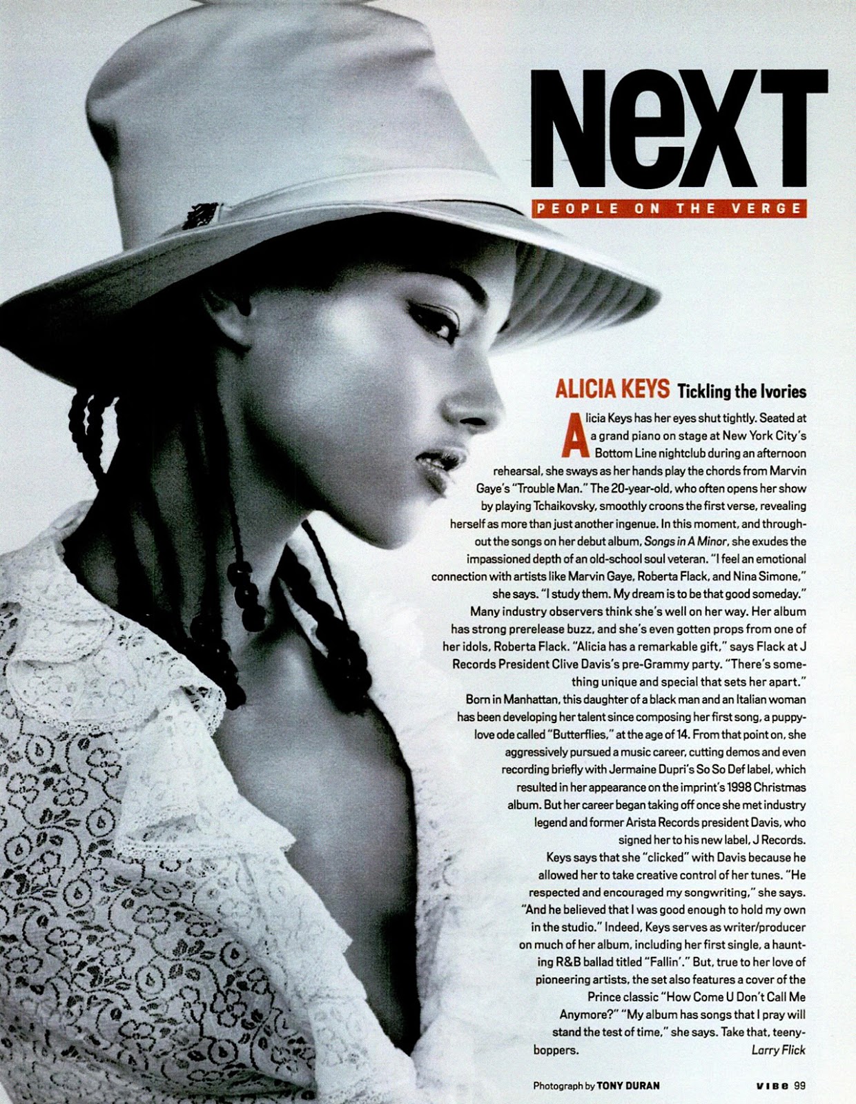 Hip-Hop Nostalgia: Alicia Keys "Next" Feature in Vibe Magazine (June, 2001)