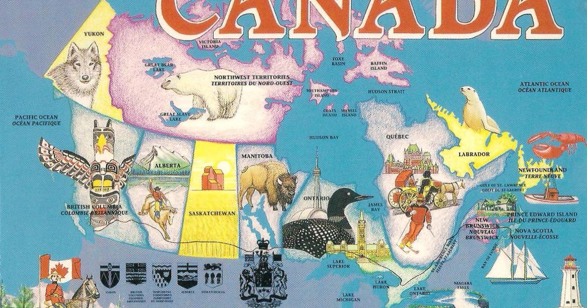 More POSTCARDS & STAMPS: CANADA - Mapcard