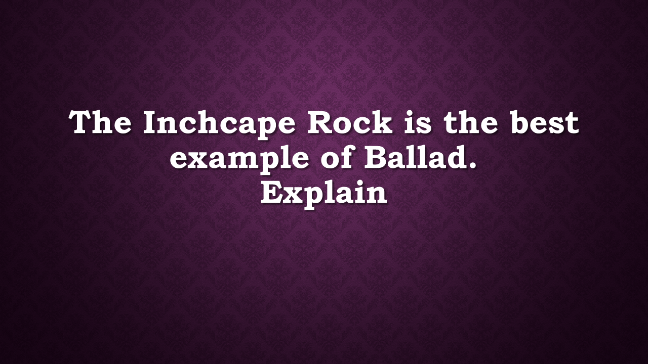 Inchcape Rock by Robert Southey